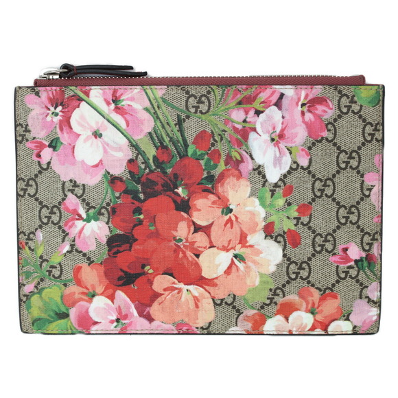 Gucci | Bags | Gucci Gg Blooms Pouch Floral Pattern Red | Poshmark